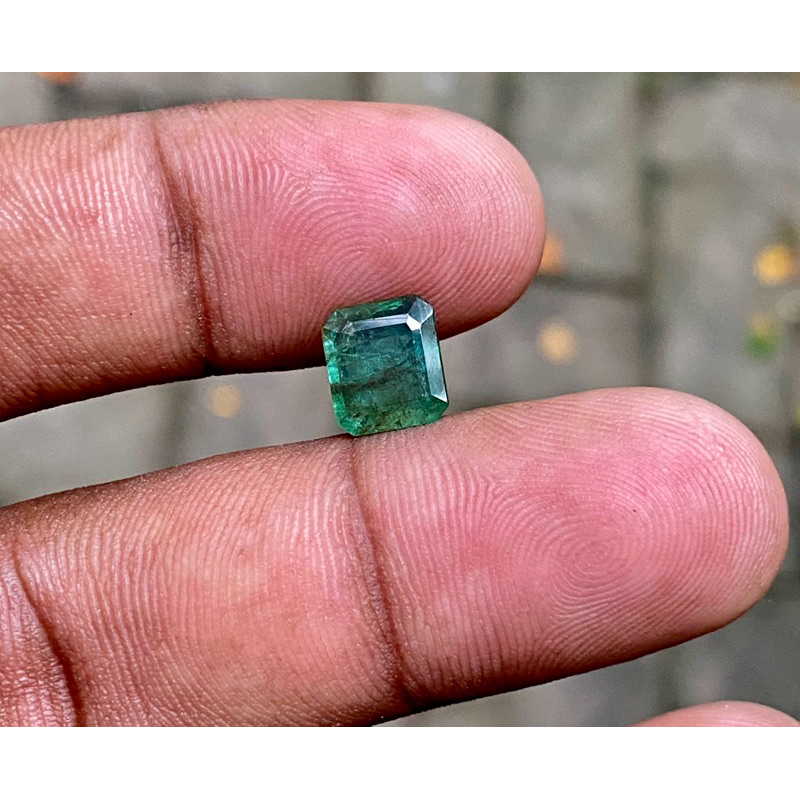Jual Batu Zamrud Colombia Natural Zambian emerald Jamrud Dim 8.5x7.5x4 ...