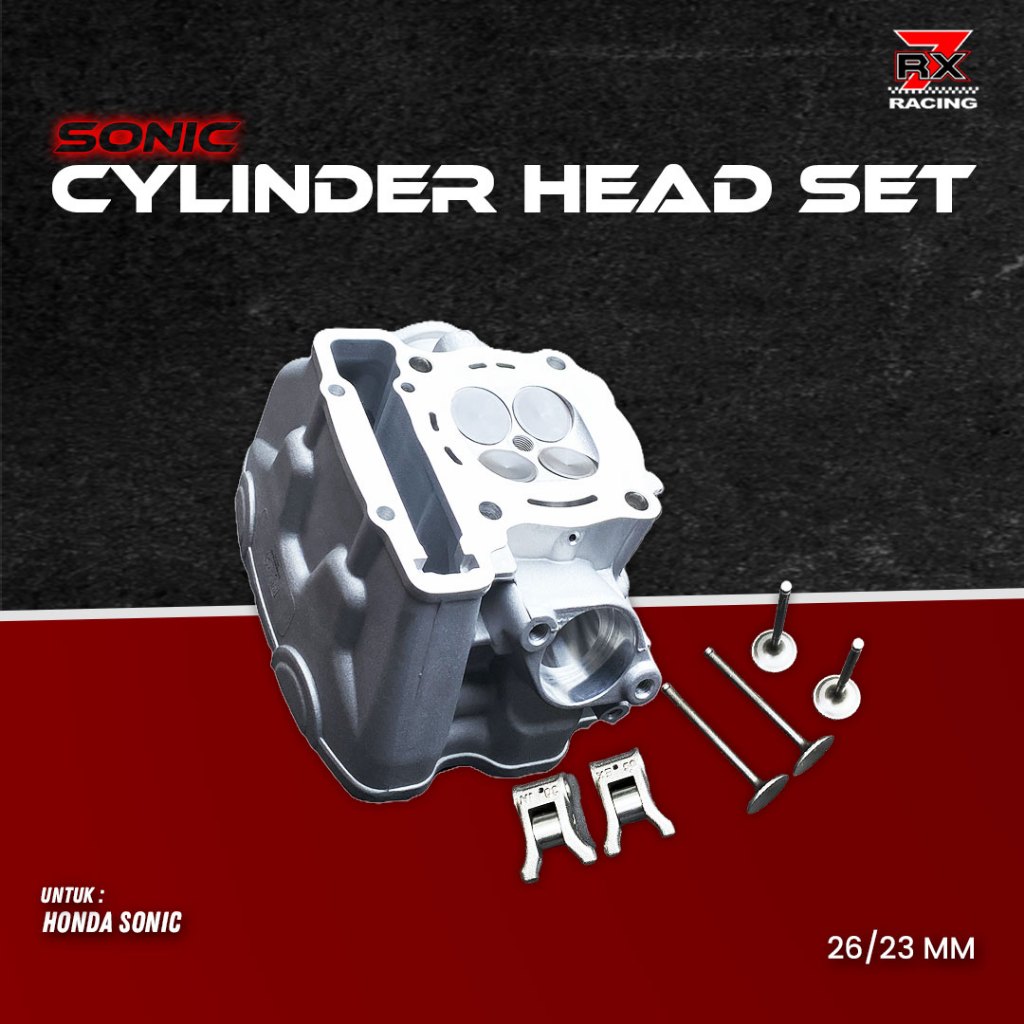 Jual Blok Head Sonic Cb new Cbr Facelift Klep Besar 26 23mm dan 25 22mm ...