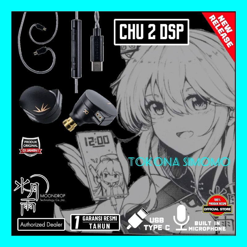Jual Moondrop Chu 2 / Chu II DSP Type C + Mic In-Ear Monitor Earphone ...