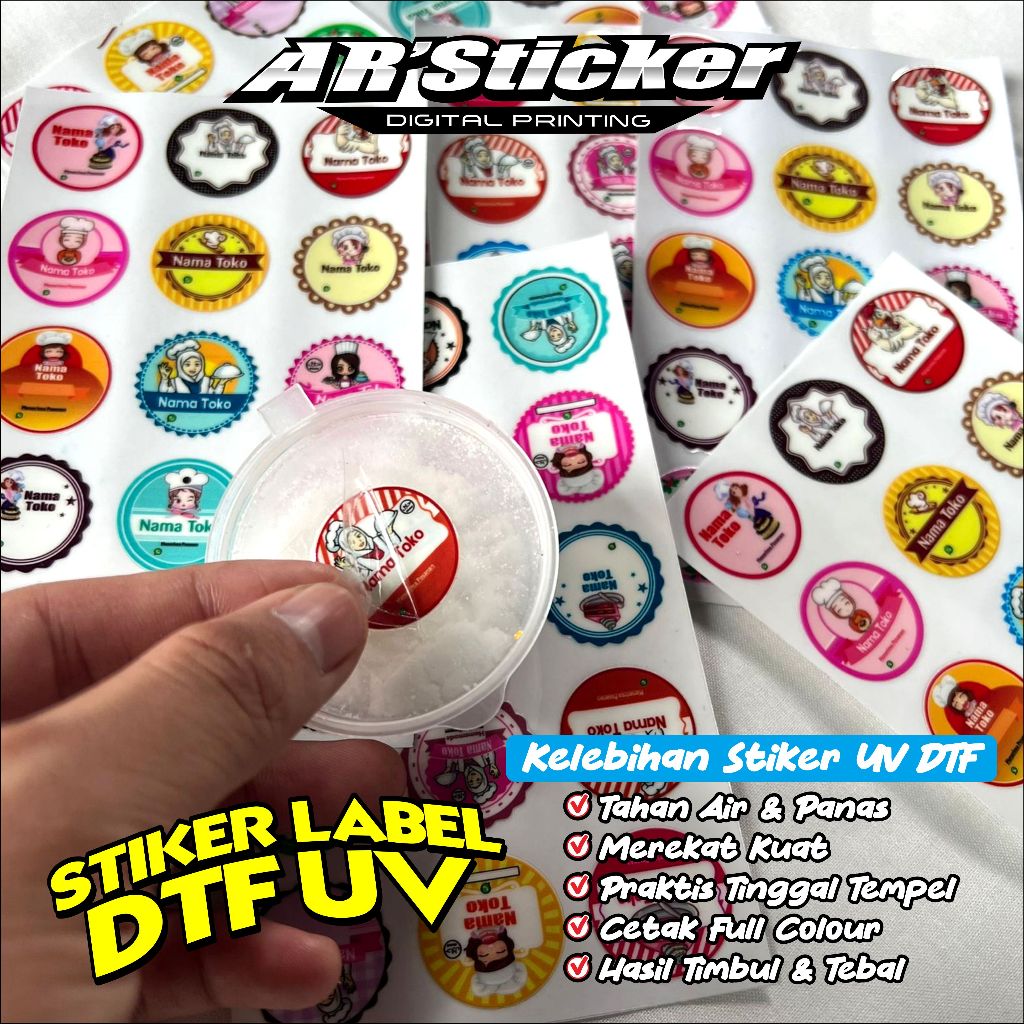 Jual Cetak Stiker Label Makanan / Sticker Label Kemasan + Cutting ...
