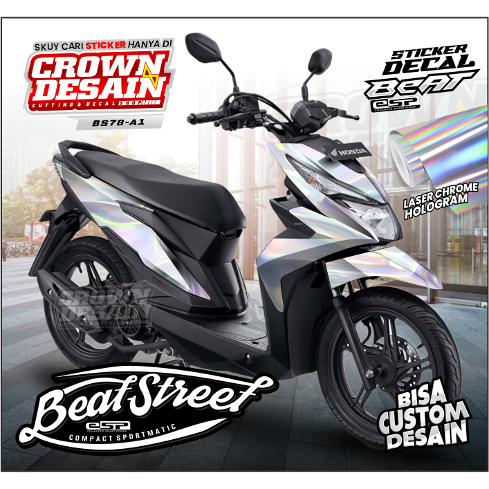 Jual Stiker decal hologram glossy beat street esp tahun 2015/2016/2017 ...