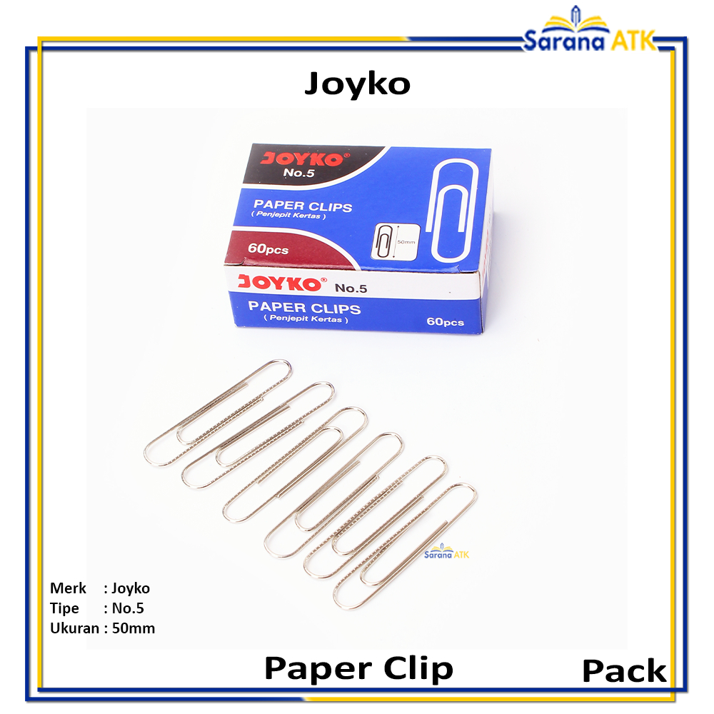 Jual Joyko – Paper Clip No.5 Jumbo – Pack | Shopee Indonesia