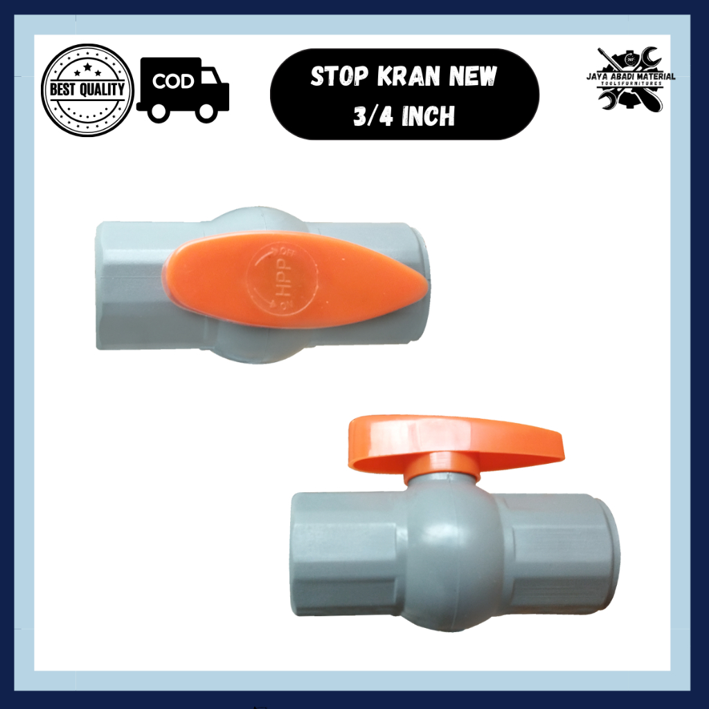 Jual [JAM] Stop Kran HPP 1/2 Inch dan 3/4 Inch / Ball Valve 1/2 Inch 3/4 Inch PVC HPP | Shopee ...