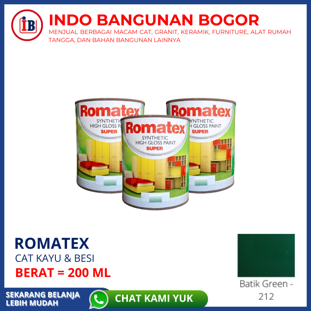 Jual ROMATEX CAT KAYU BESI 200 ML | Shopee Indonesia
