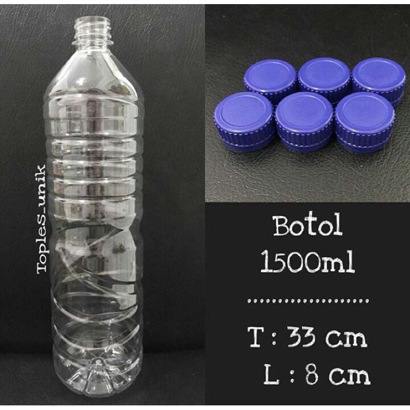 Jual [40pcs] Botol plastik 1,5liter | Botol air | Botol minyak | Shopee ...