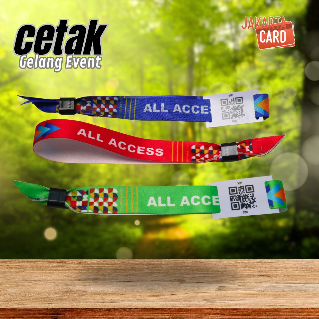 Jual Gelang Lanyard Event Custom 2cm | Wristband Lanyard Lock | Tiket ...