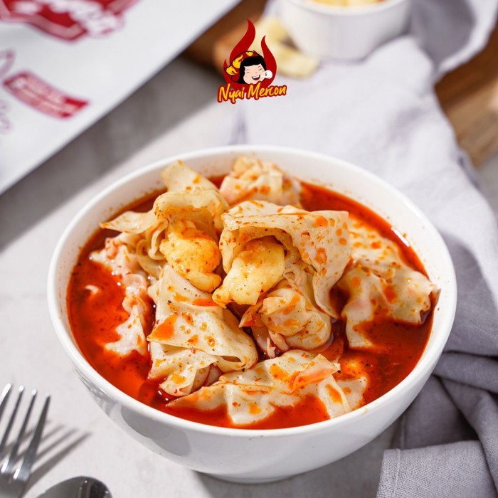 Jual Pangsit Tulang Rangu nyai Mercon viral Keju Baso Full Mozarella ...