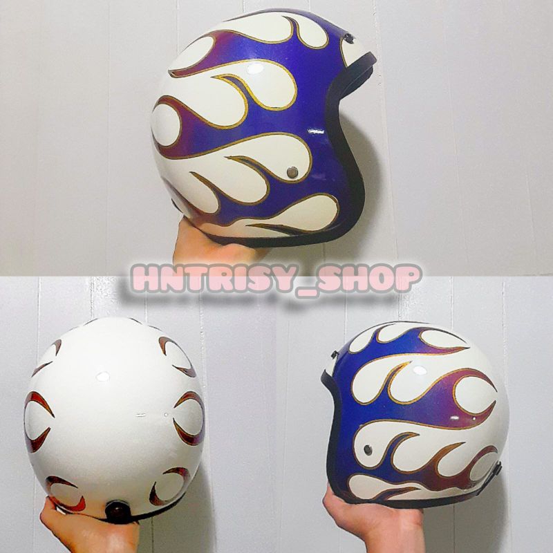 Jual Helm Bogo Motif Api Gradasi cewecowo | Shopee Indonesia