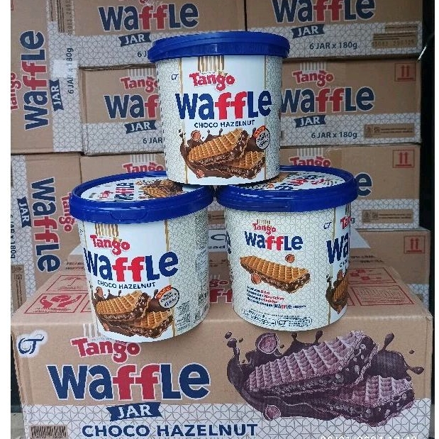 Jual Tango Waffle Jar 180gr Choco Hazelnut Wafer Kaleng (Plastik ...