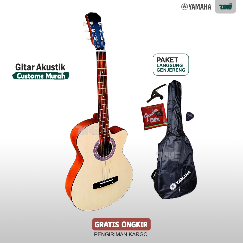 Jual [COD] Gitar Akustik Yamaha Murah Obral untuk Pemula Nongkrong ...