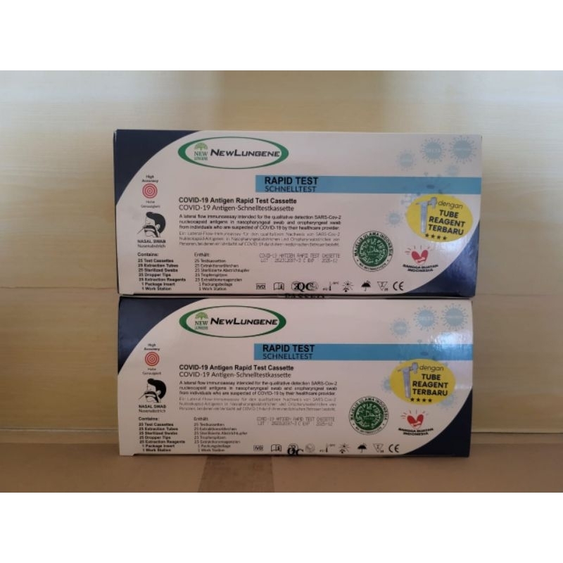 Jual Swab Antigen New Lungene Nasal Isi 25 Pcs Original Exp 2026 ...