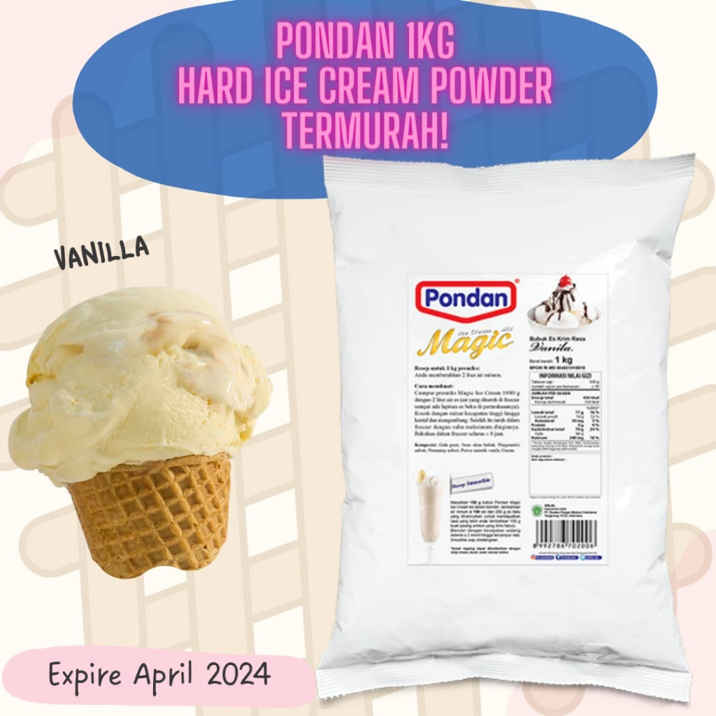 Jual Pondan Magic Ice Cream / Premiks Es Krim / Ice Cream Powder ...