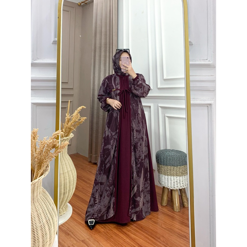 Jual Gamis Couple Shafira set Jilbab Segi empat | Shopee Indonesia