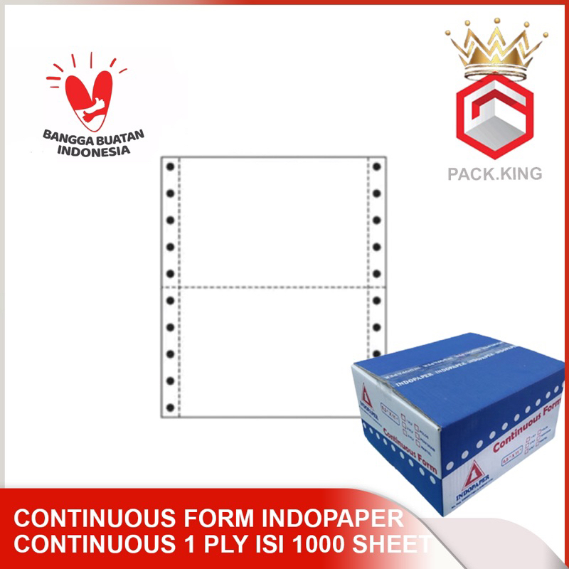 Jual Kertas Continuous Form 1 ply HVS ukuran 9 1/2x11 PERFORASI merk ...