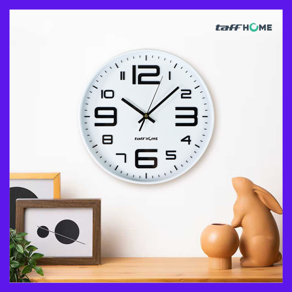 Jual Jam Dinding Bulat Quartz Creative Design Modern 29 cm TaffHOME Jam ...