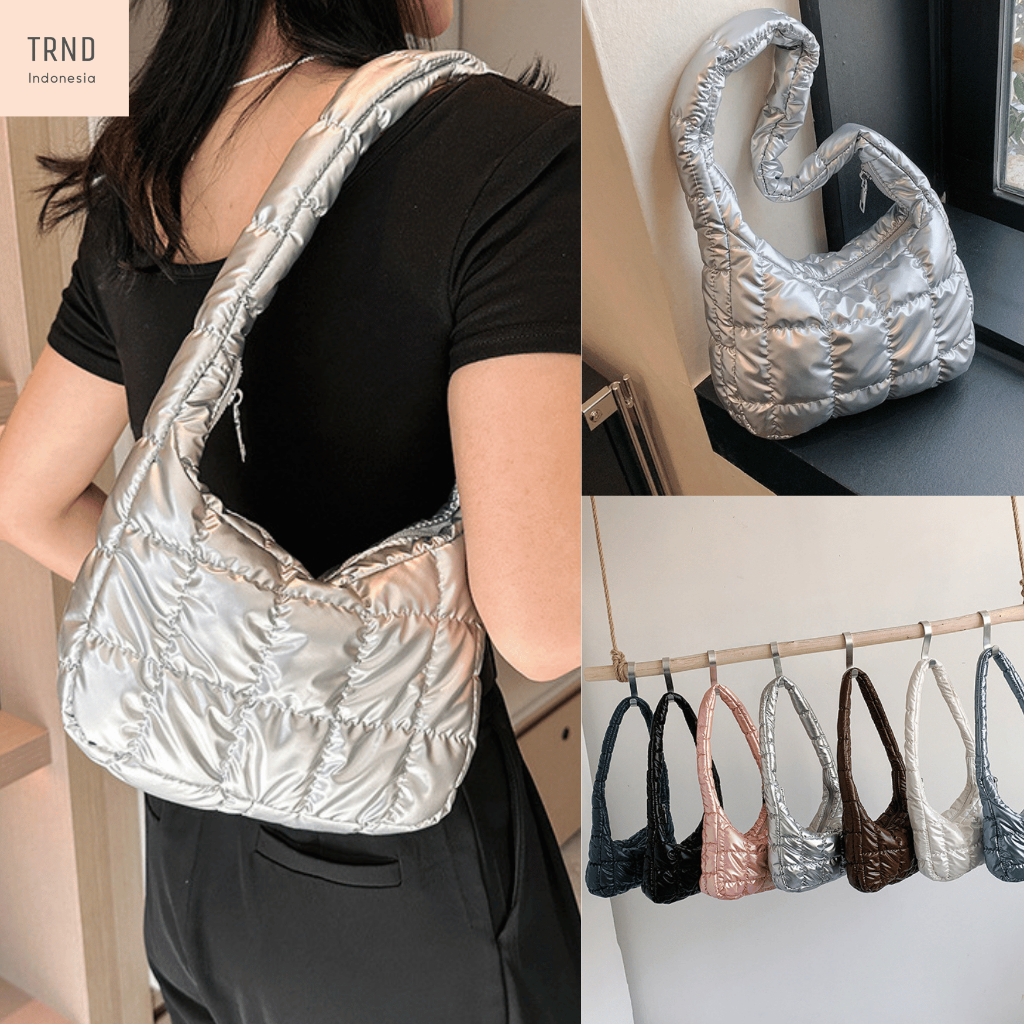 Jual Tas Puffy Bag Connie Glossy Tas Bahu Mini Lucu Korean Style Import ...