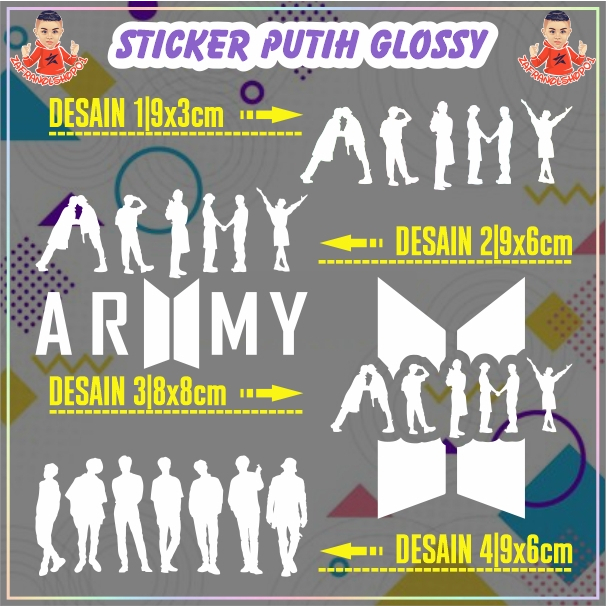 Jual Cutting Stiker BTS Butter Sticker Kaca Mobil Stiker Body Mobil ...