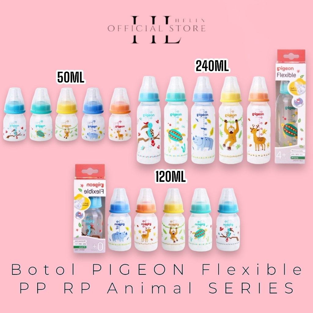 Jual Pigeon Botol Flexible PP RP 50ml 120ml 240ml Seri Hewan Khas ...