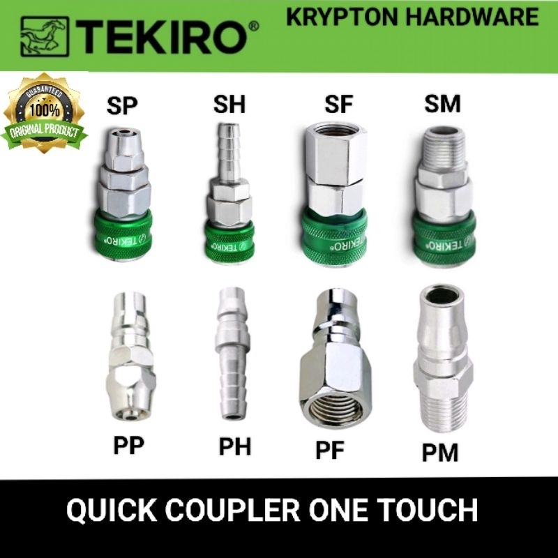 Jual tekiro quick coupler one touch / nepel kompresor (100% original) | Shopee Indonesia