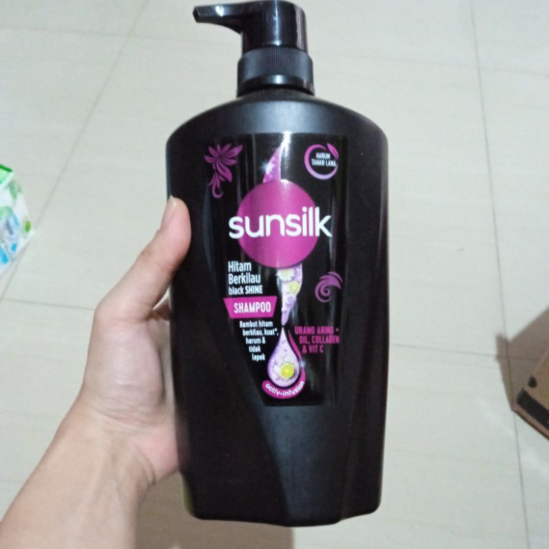 Jual Sunsilk shampo hitam black shine/soft&smooth shampoo refill ...