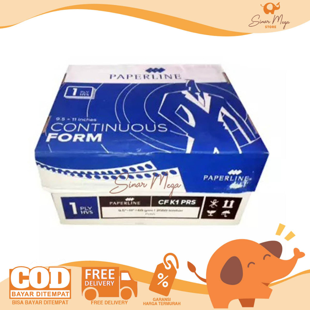 Jual Paperline PPL Continuous Form 1 PLY PRS DIBAGI 2 /Continous Murah ...