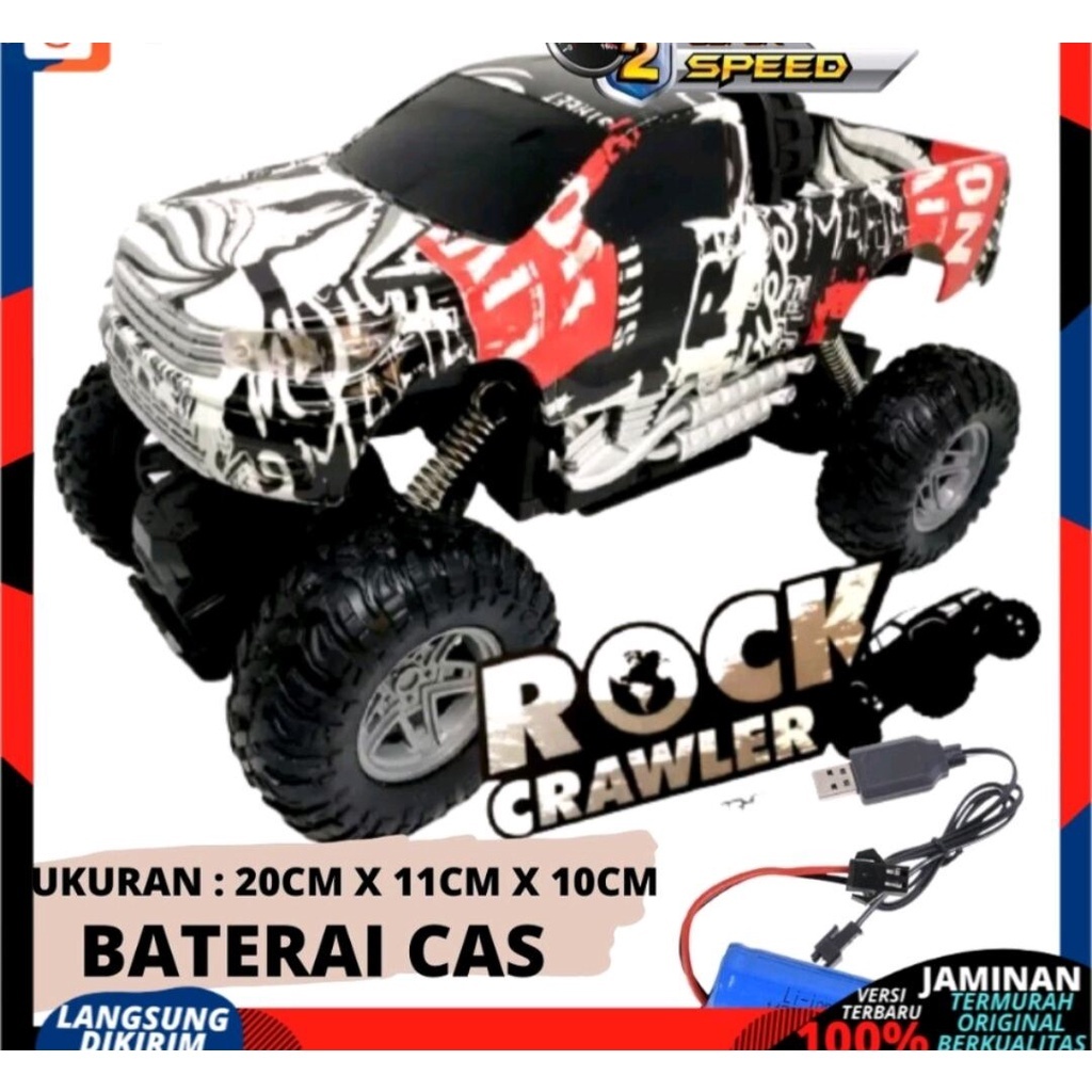 Jual Mainan Mobil Remote Control Offroad Rock Clawler Car Jeep Pick Up ...