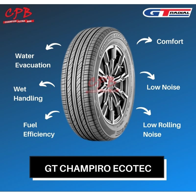 Jual BAN MOBIL 195 70 R14 GT CHAMPIRO ECOTEC | Shopee Indonesia