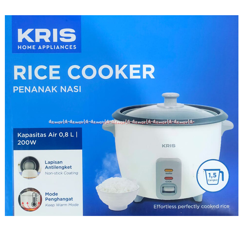 Jual Kris Rice Cooker 0.8L Penanak Nasi Kapasitas Putih Magic Com Tutup ...
