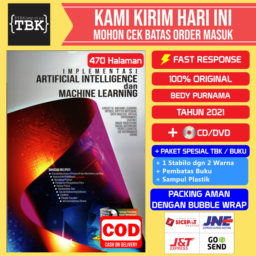 Jual BUKU IMPLEMENTASI ARTIFICIAL INTELLIGENCE DAN MACHINE LEARNING BEDY PURNAMA | Shopee Indonesia