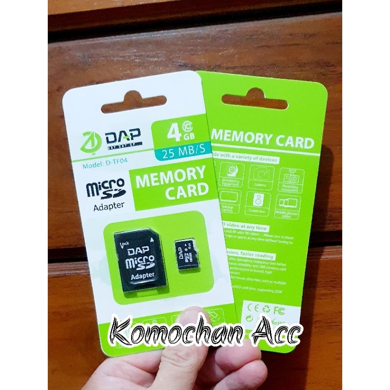 Jual Memory Card MMC SD Card Micro SD DAP D-TF4Gb | Shopee Indonesia