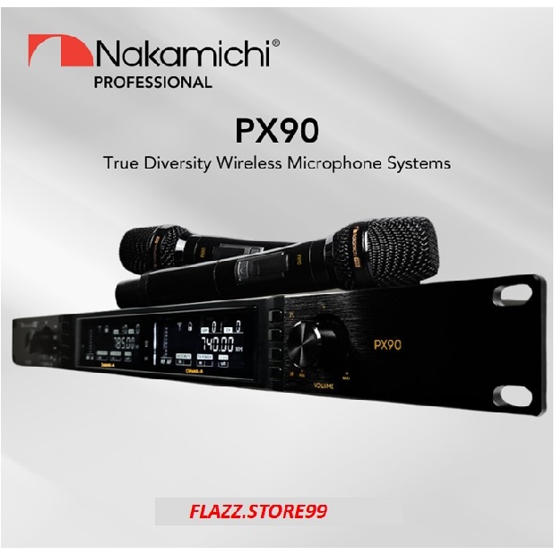 Jual Nakamichi PX90 Profesional True Diversity Wireless Microphone PX 90 | Shopee Indonesia