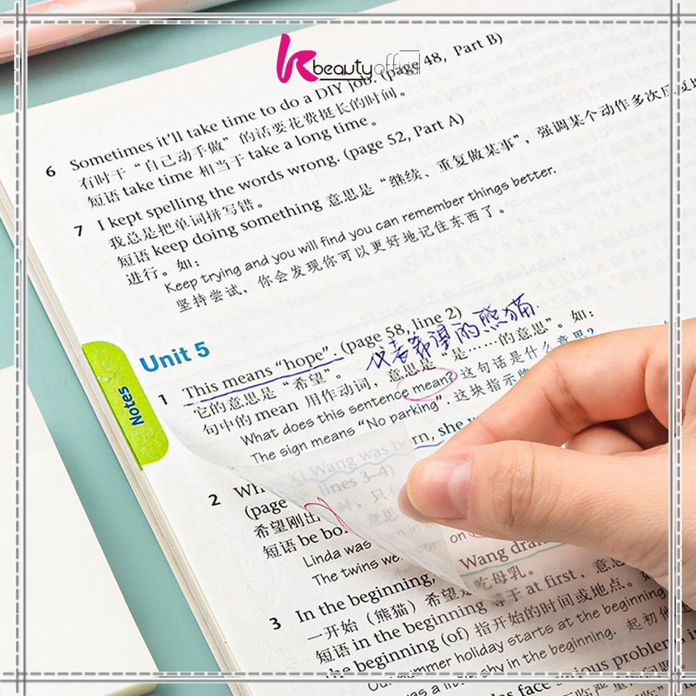 Jual KB-A87 Sticky Note Transparan Isi 50 Lembar Waterproof Serbaguna ...