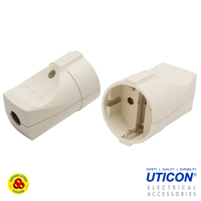 Jual Uticon Kontra Steker Arde CS-28 Round Stop Kontak Gantung Contra ...