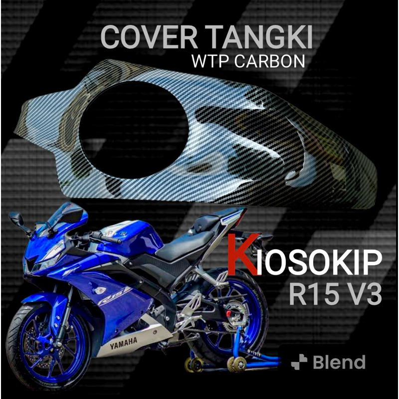 Jual Cover tangki r15 v3 carbon pelindung tangki r15 carbon variasi r15 ...