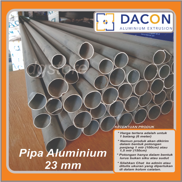 Jual Pipa Bulat Pipa Aluminium Bulat Ukuran 23mm (2,3cm) | Shopee Indonesia