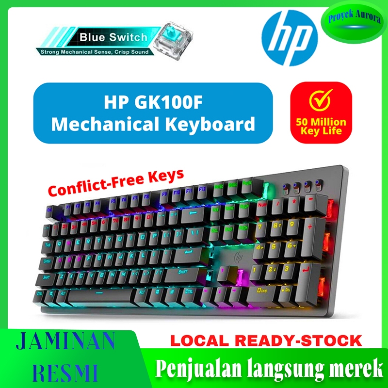 Jual 【Flash Sale!!!】Set Keyboard + Mouse Mekanik Gaming HP Asli K100 II ...