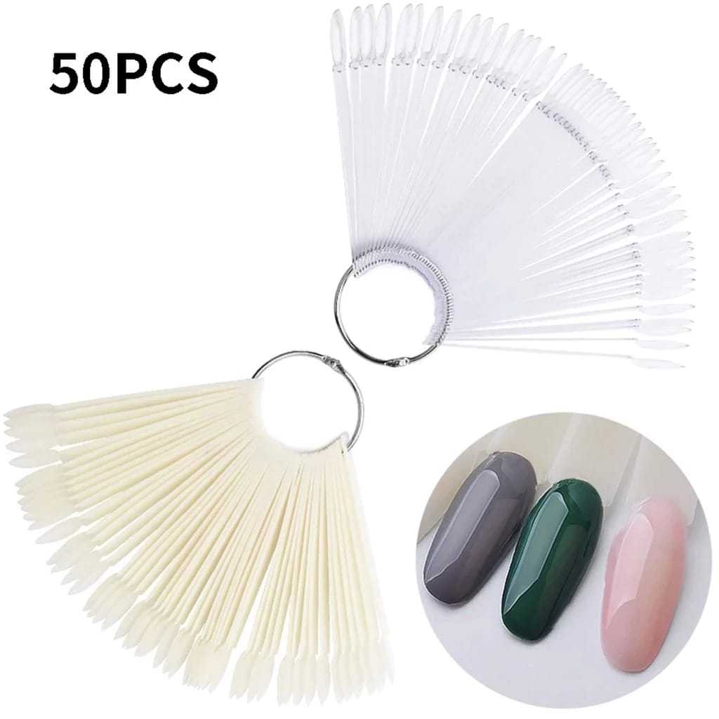 Jual RING CONTOH WARNA KUTEK RING NAIL OVAL DISPLAY COLOR RING 50PCS ...
