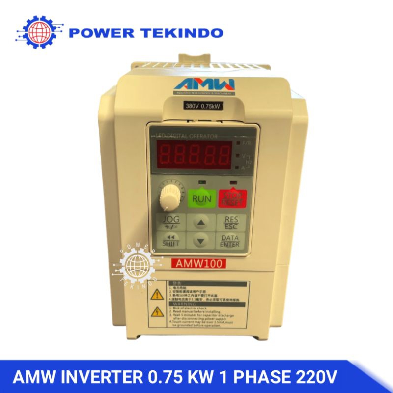 Jual AMW Inverter 0,75 KW 1 Phase 220V / 3 Phase 380V 2.8A Inverter 1 HP VFD Inverter Variable ...
