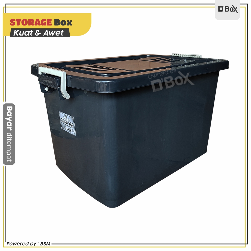 Jual Box Container Besar Murah Hitam kb 100 L Kotak Kontainer ...