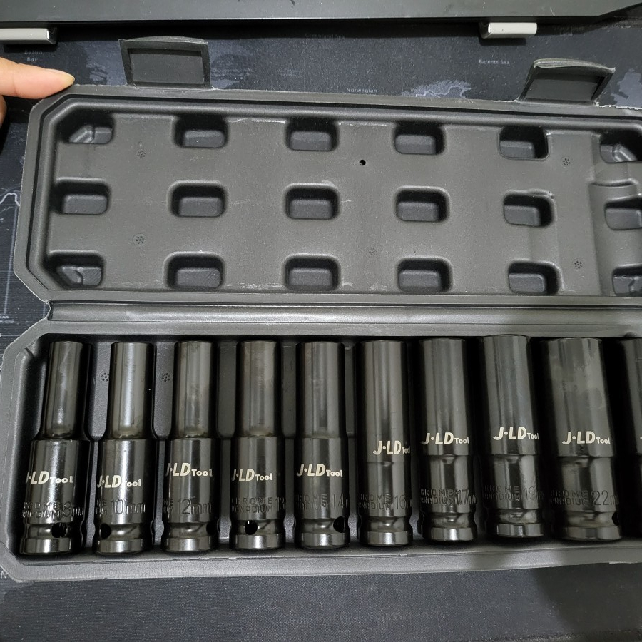 Jual Mata Sok Impact JLD TOOLS READY COD Kunci Shock Set 10 Pcs 8-24 Mm / Socket Panjang Warna ...