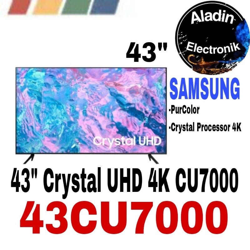 Jual SAMSUNG 43CU7000 Crystal 4K UHD Smart TV 43 Inch UA43CU7000KXXD | Shopee Indonesia