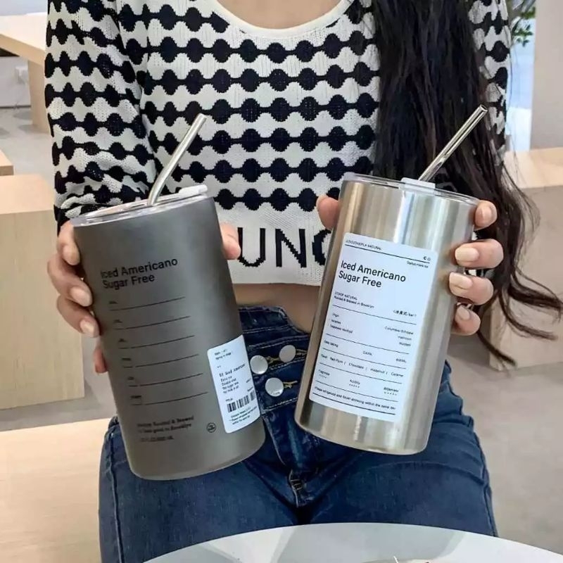 Jual BOTOL AMERICANO VIRAL 600ML / TERMOS ES VIRAL 600ML / BOTOL VIRAL ...