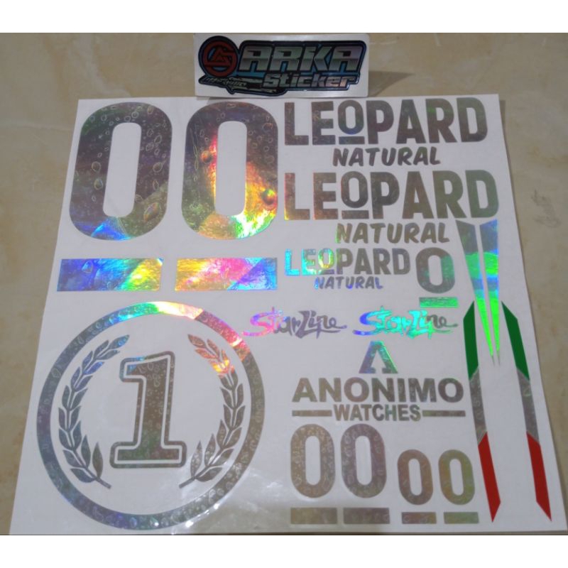 Jual STICKER HELM LEOPARD CUTING HOLOGRAM | Shopee Indonesia