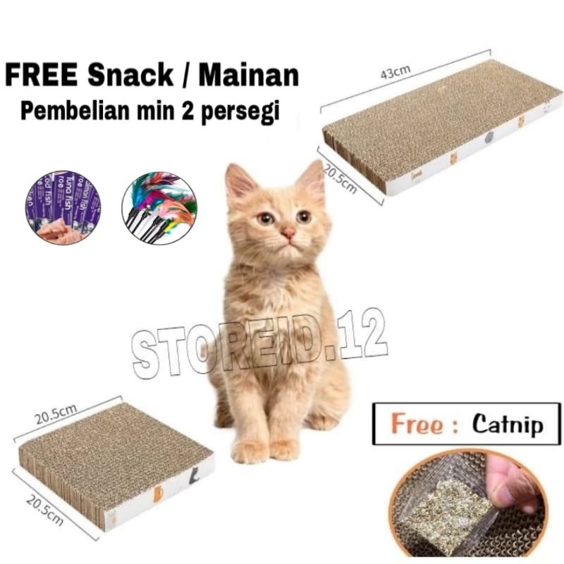 Jual Papan Garuk Kucing Mainan Tebal FREE CATNIP/Mainan Garukan Kucing ...