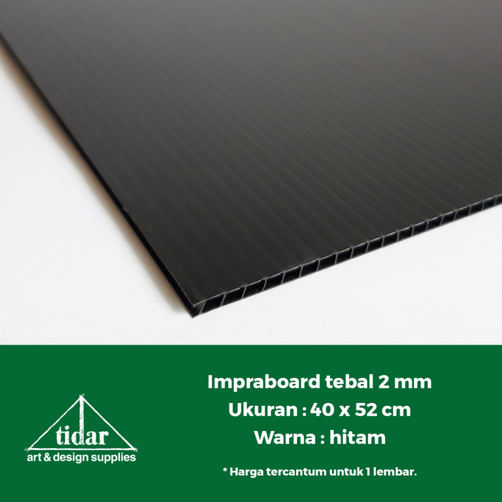 Jual Impraboard Hitam 2 mm - Infraboard - Corrugated Papan Plastik - PP | Shopee Indonesia