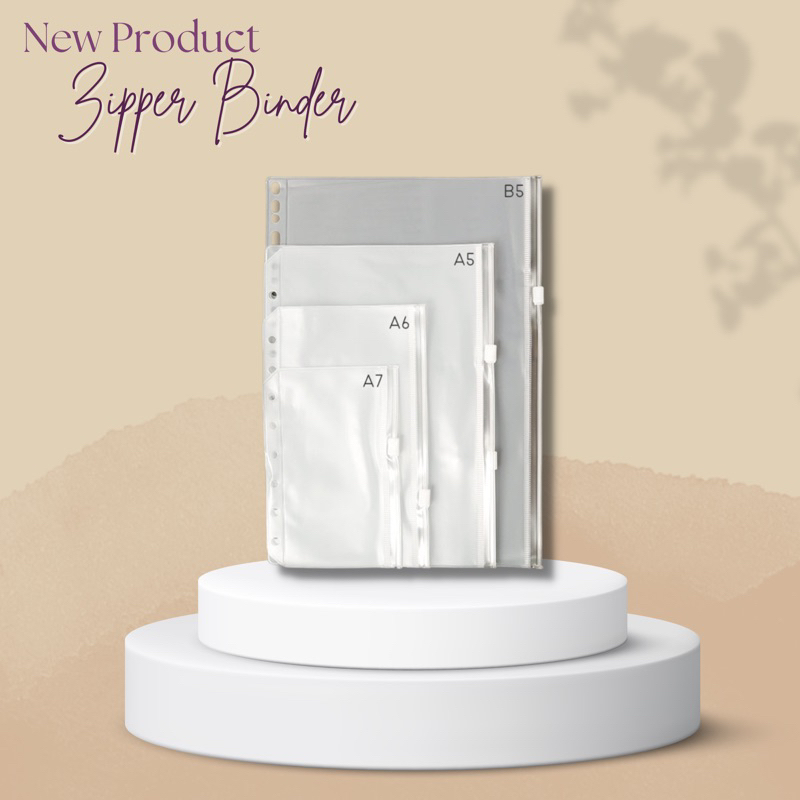 Jual Zipper Binder Ziplock Divider A6/A5/B5 6ring 20ring 26ring PVC Transparan Ready Stock ...