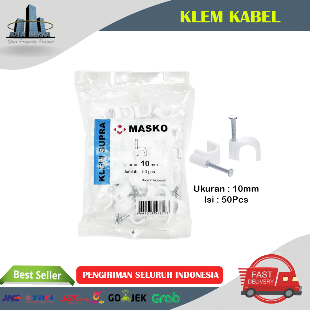 Jual KLEM/CLIP KABEL MASKO KLEM SUPRA 10mm | Shopee Indonesia