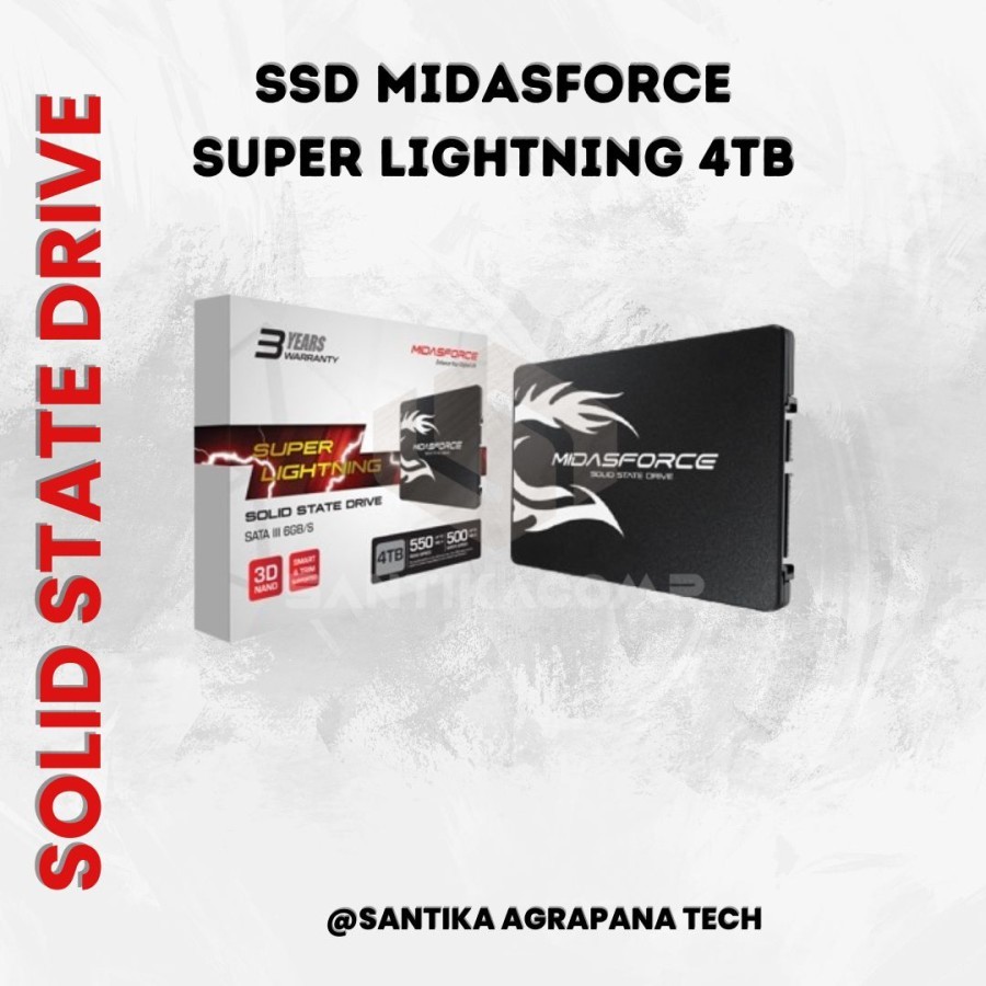 Jual Ssd MidasForce 4TB Sata III 2.5" 3D Nand Gb/s | Shopee Indonesia