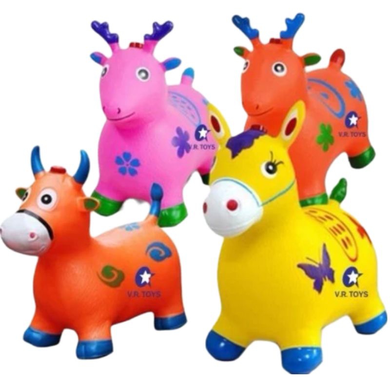 Jual Mainan Anak Kuda Kudaan Karet Jumping Animal Musik Ada Suara Dan ...
