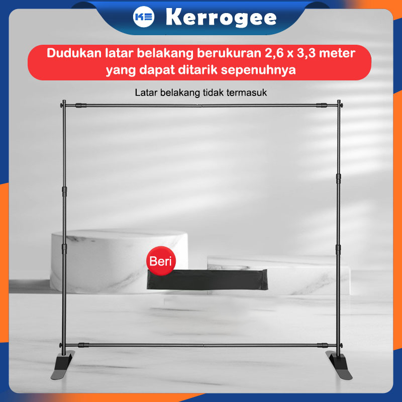 Jual Jumbo Banner Stand 2.6m x 3.3m Backdrop/ Backwall /Tripod Banner ...